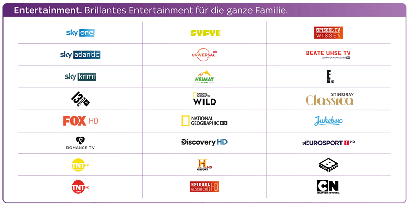 Sky Entertainment Paket - Sender, Serien, Angebote - August 2022