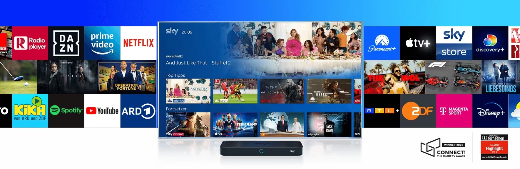 Sky Q Apps - Komplette Übersicht aller Apps im Sky Q Receiver