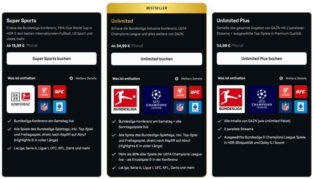 DAZN Sender bei Sky empfangen - DAZN1 & DAZN2 freischalten