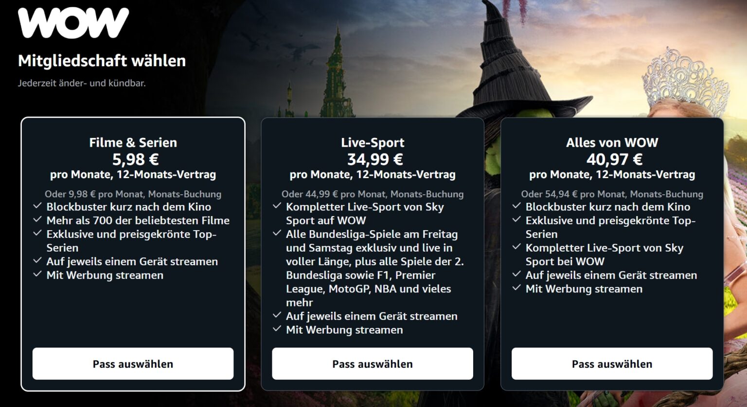 WOW als Prime Video Channel ab 5,98€ buchen - So geht's